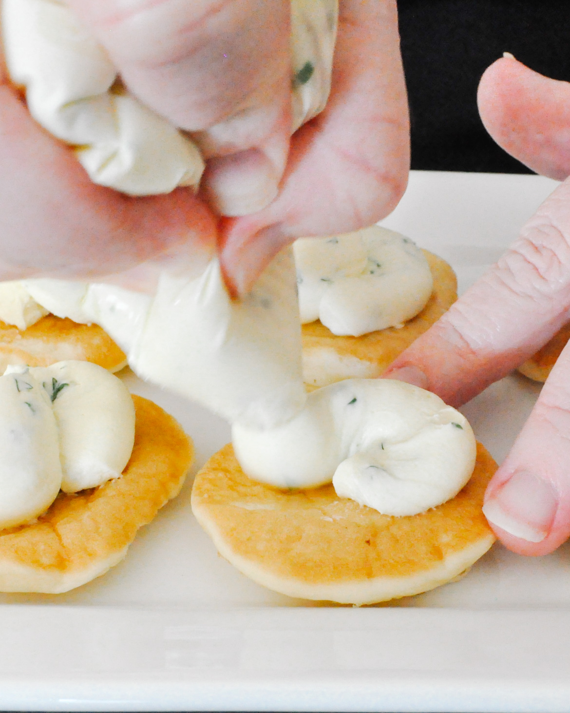 Mini Smoked Salmon Pikelets